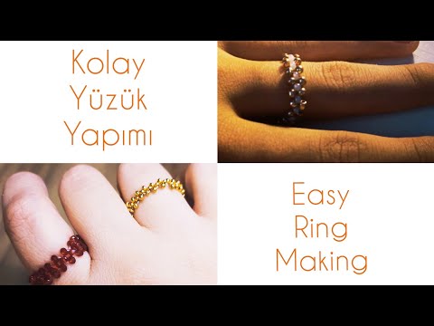 Aynı model iki farklı yüzük yapımı / Kolay yüzük yapımı /  Easy Ring Making