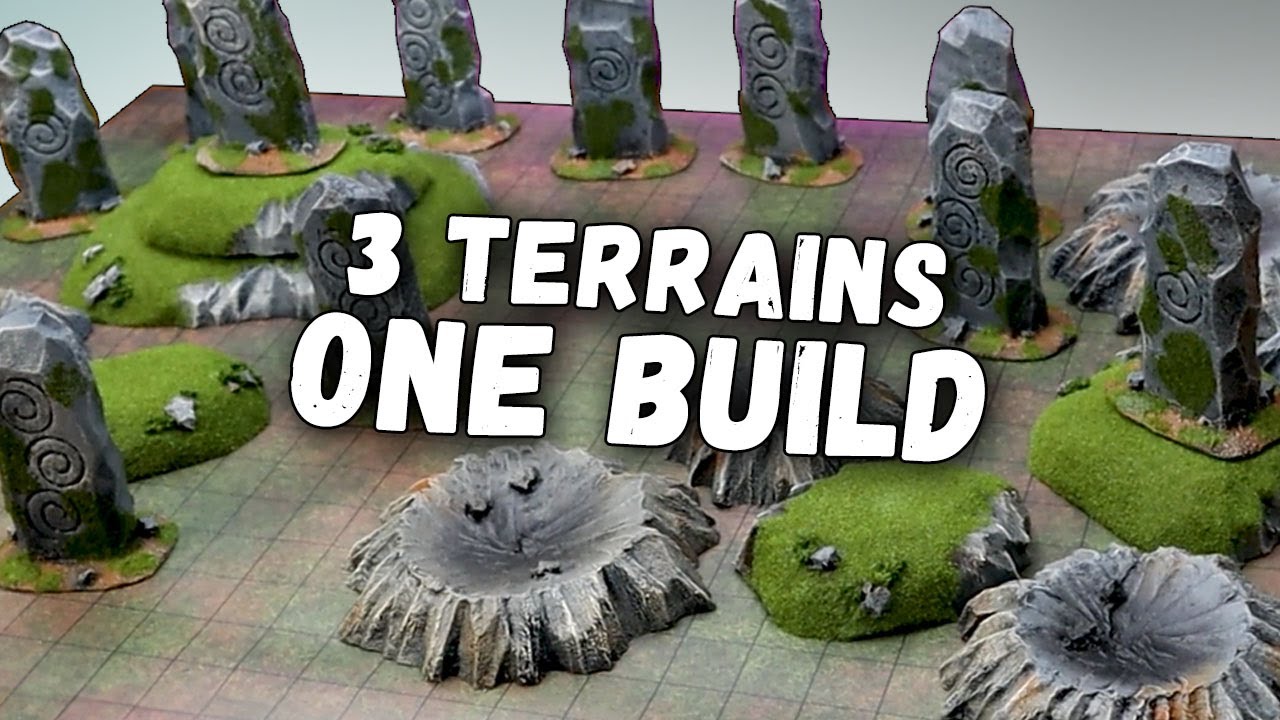 Craft Fantastic Tabletop Terrain: Stones, Craters, Hills - YouTube