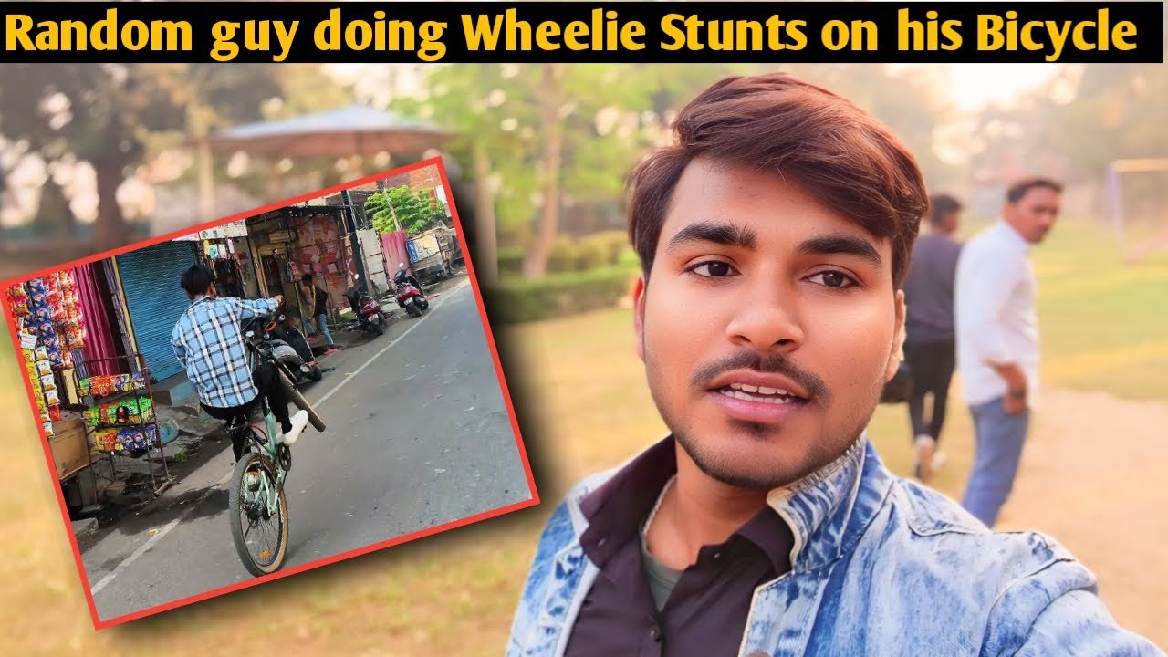 Random guy doing Wheelie Stunts on his Bicycle 🚲 | Daily life Motovlog ...