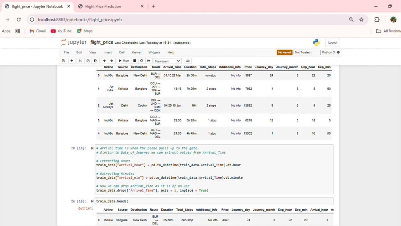 Major Project on : Flight Fare Prediction. - YouTube