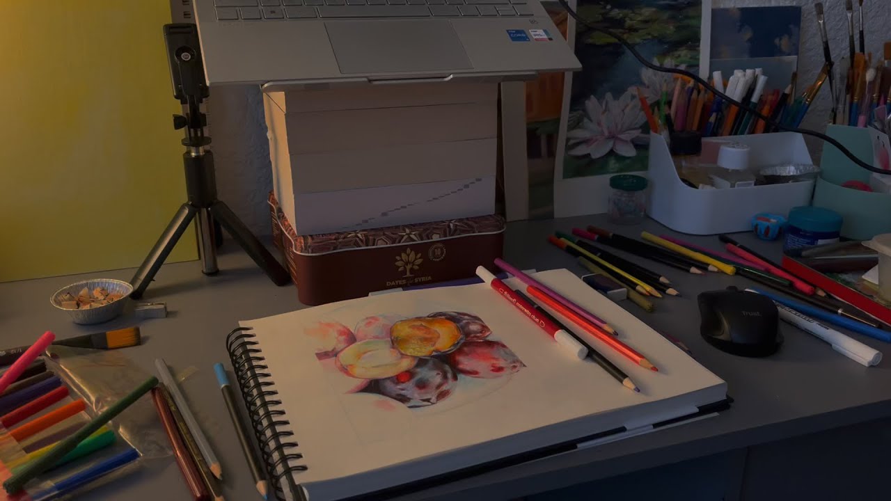 a slow, chill drawing process - YouTube