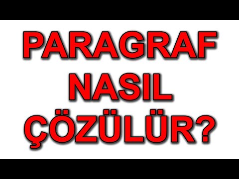 PARAGRAF NASIL ÇÖZÜLÜR !(DETAYLI VİDEO)