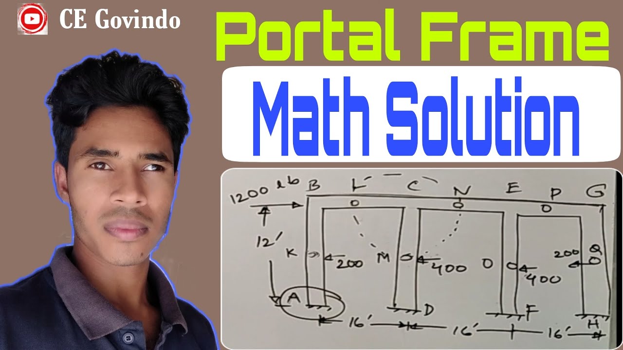 Math Solution | Portal Frame | Approximate Analysis of Building Frames ...