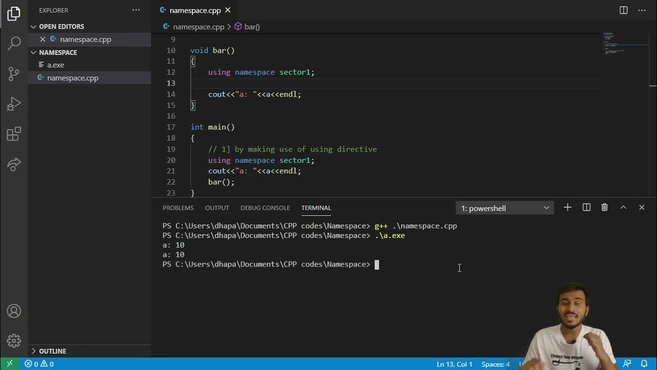 Syntax of Namespace in C++ - YouTube