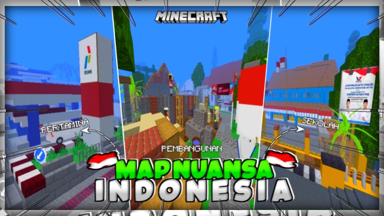 DOWNLOAD MAP NUANSA INDONESIA BANGET VERSI TERBARU Minecraft Mcpe 1.19 || 1.20 #3 - YouTube