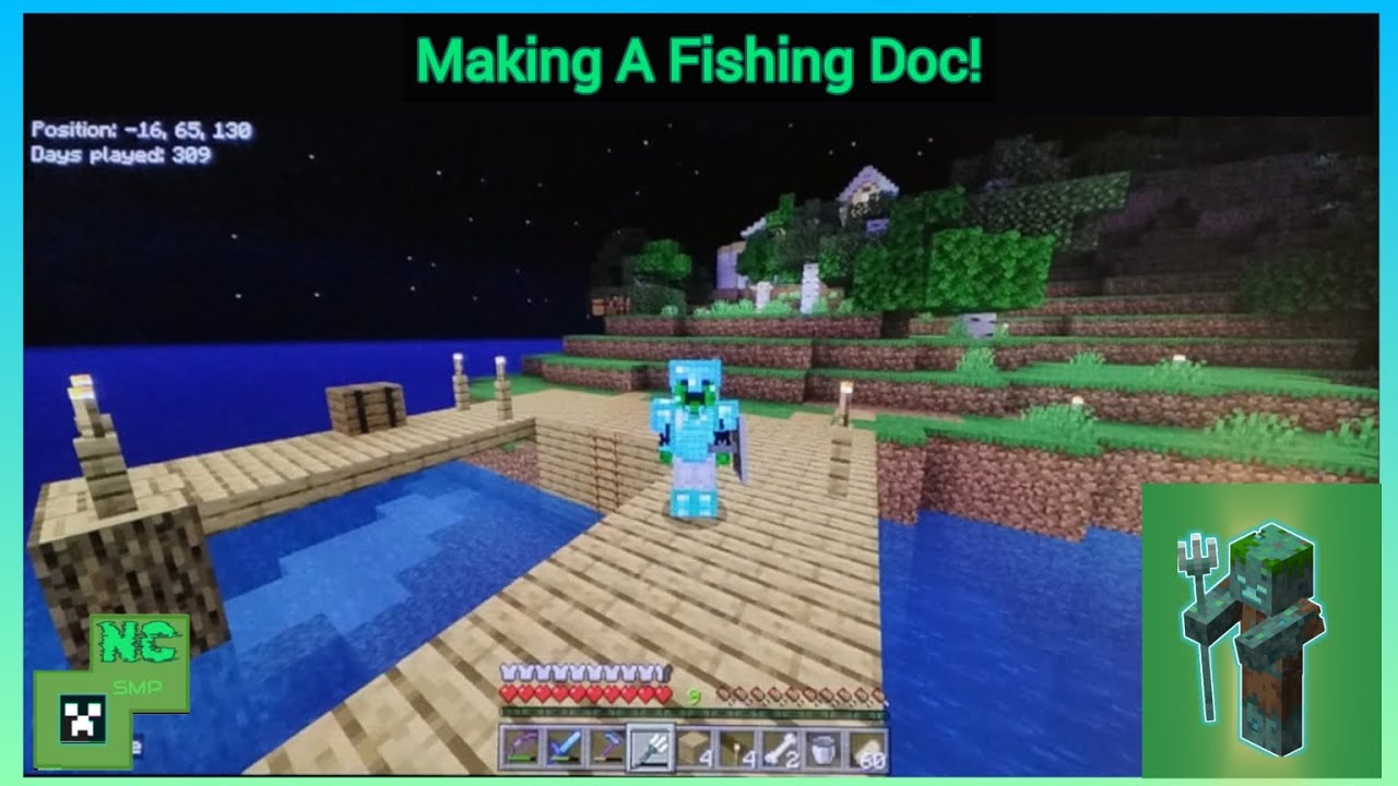 Building A Fishing Doc! NCreeper SMP (7) - YouTube