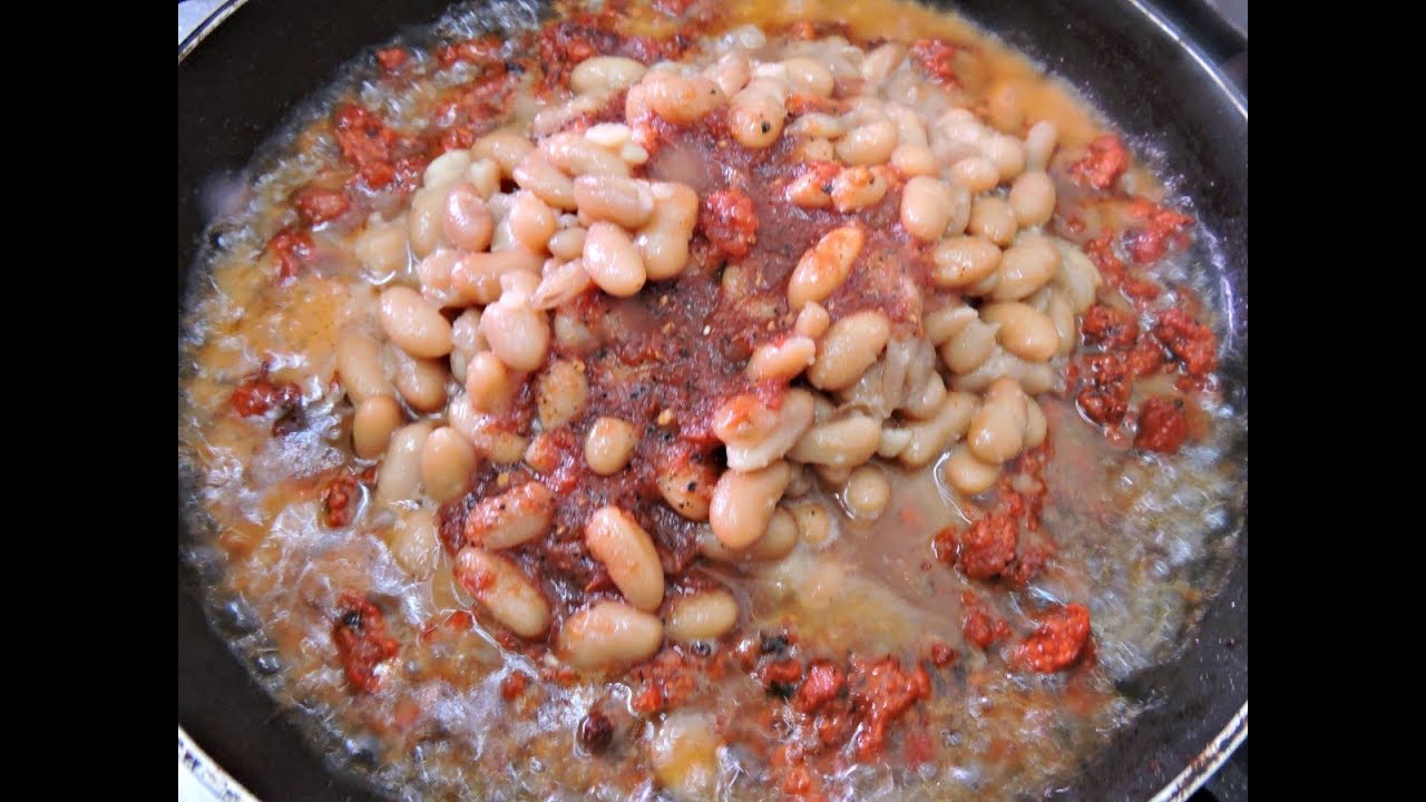 Chorizo con frijoles para tacos o guarnición.- RecetasdeLuzMa - YouTube