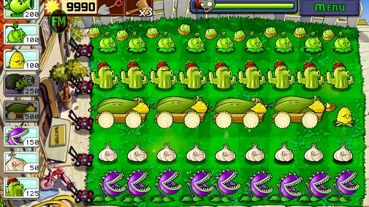 Plants Vs. Zombies Gameplay Version Hack Menu | Survival Day | Pvz Hack ...