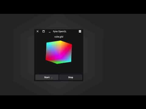 Fyne app showing OpenGL Widget - YouTube