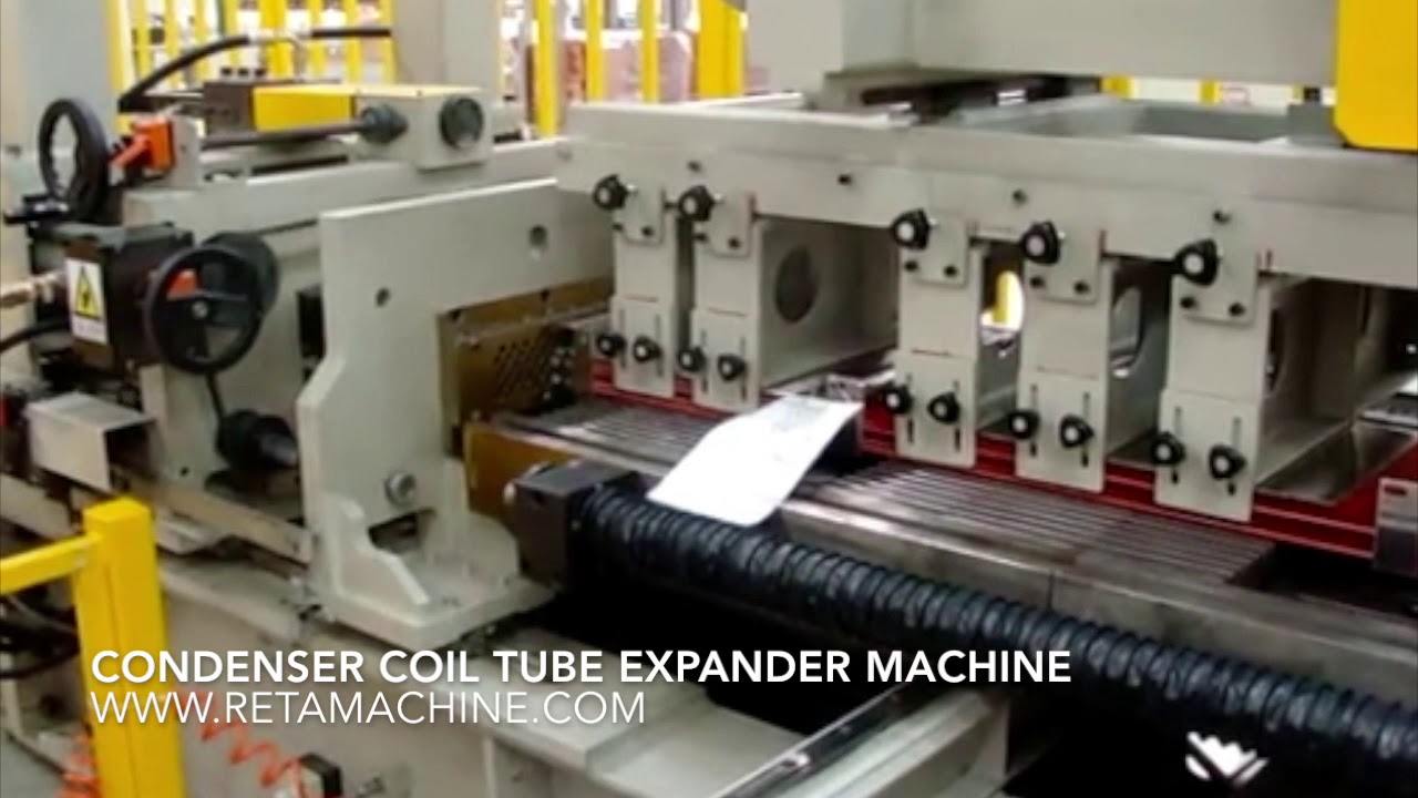 Condenser Coil Tube Automatic Expansion Machine - YouTube