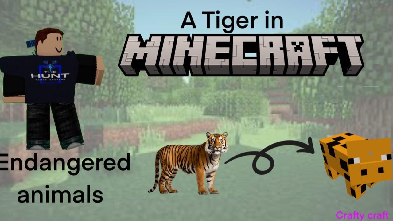 How to make a tiger in Minecraft (crafty craft) - YouTube