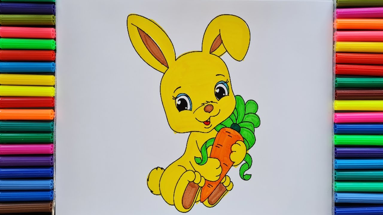 🐰🐰 Cute Bunny 🐰🐰 Painting ideas for children - YouTube