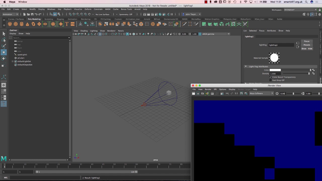 2019 Fog Effect using the Maya Software renderer - YouTube