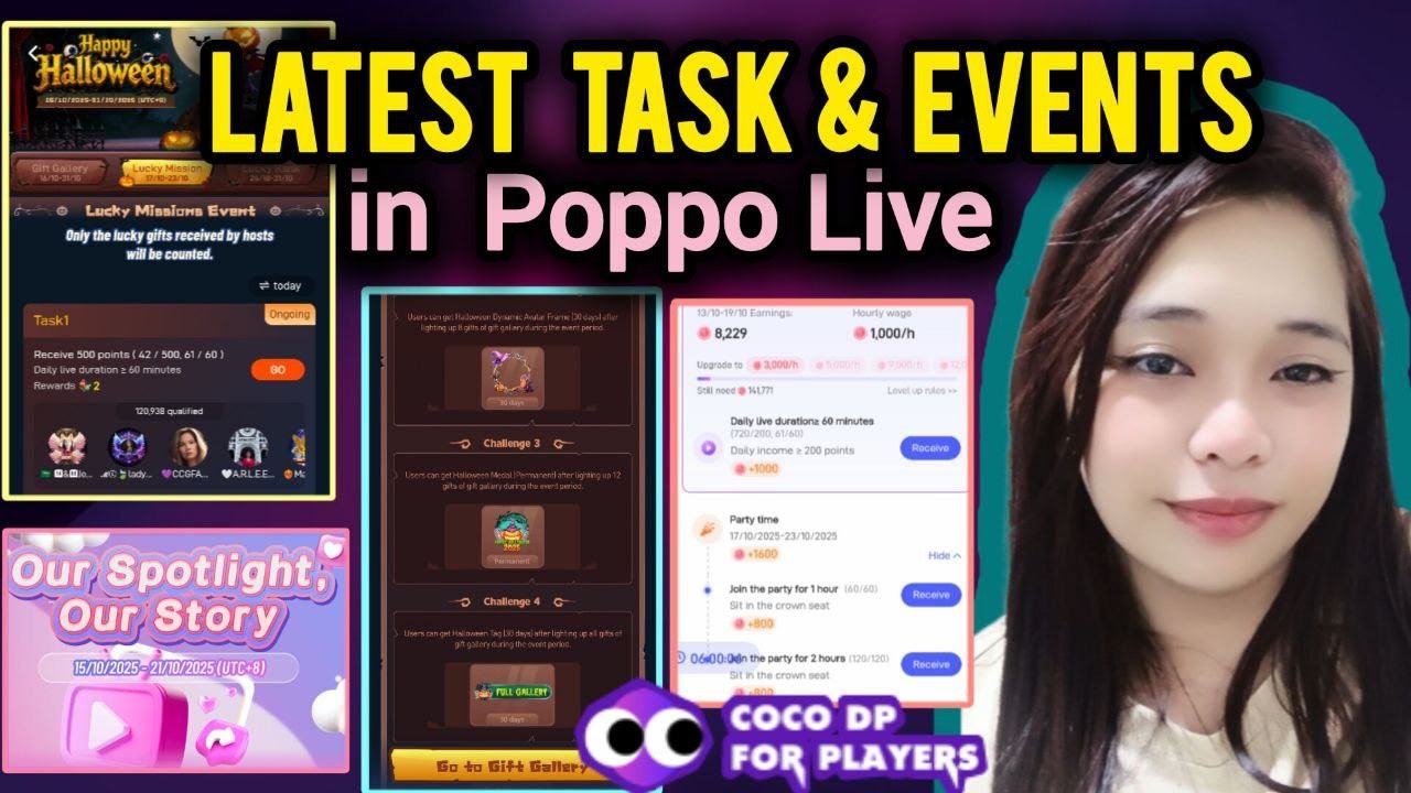 POPPO LIVE DAGDAG POiNTS NEW EVENTS & LATEST TASK | COCODP G;veaways ...