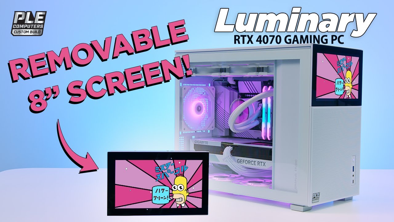 Gaming PC with an IN-BUILT REMOVABLE SCREEN! | PLE Luminary RTX 4070 ...