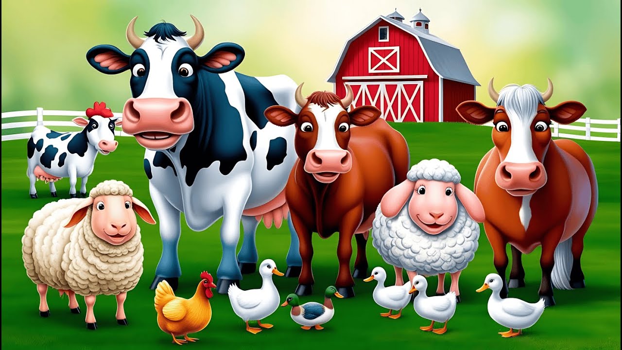 100 Farm Animals for Kids | Educational Video with Names & Sounds ...
