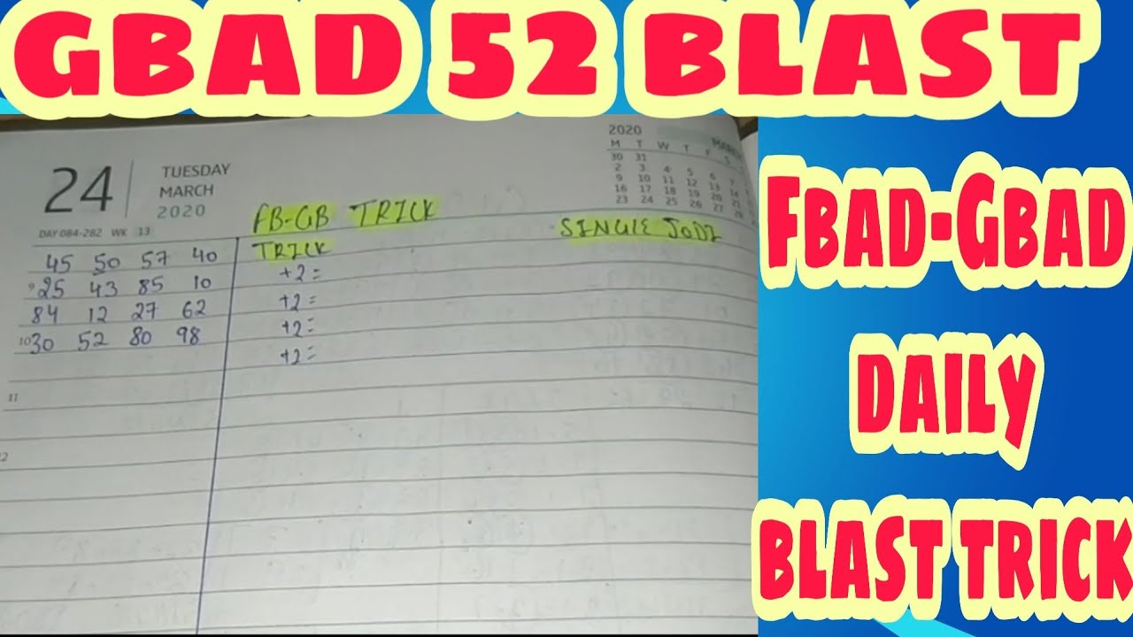 Gbad-52 blast | Fbad-Gbad location 16 Jodi lifetime trick dekhlo | # ...