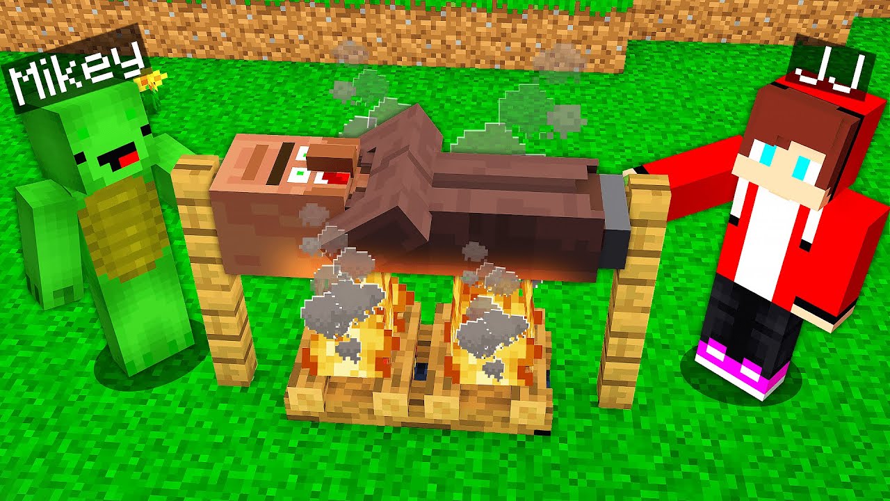 Mikey and JJ Trolled a Villager in a New Way in Minecraft - Maizen - YouTube