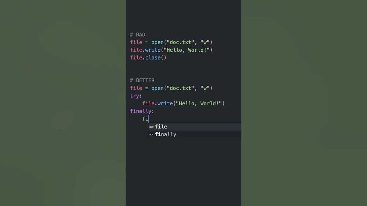 Are you handling files WRONG in Python? #python #learnprogramming #coding #pyhton - YouTube