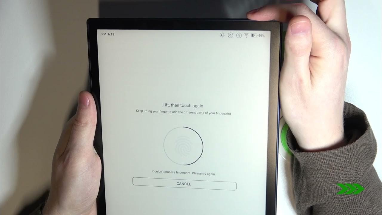Onyx Boox Note 5 How To Setup Fingerprint Scanner - YouTube