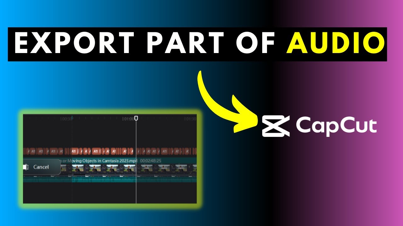 How to Export Part of an Audio in CapCut for Windows or Mac - YouTube