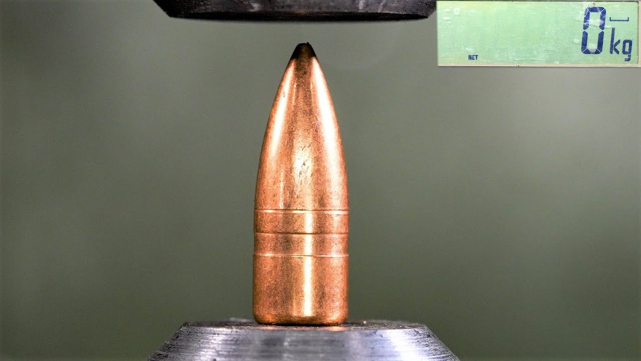 How Strong are Bullets? Hydraulic Press Test! - YouTube