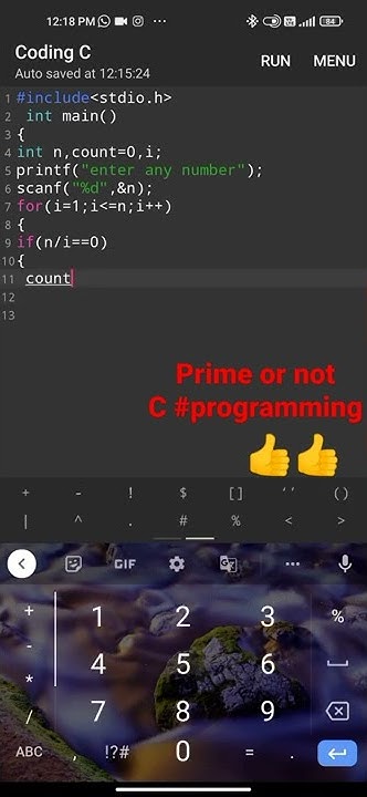 ️prime or not c#programming coding lover manohar kk ️🌹 - YouTube