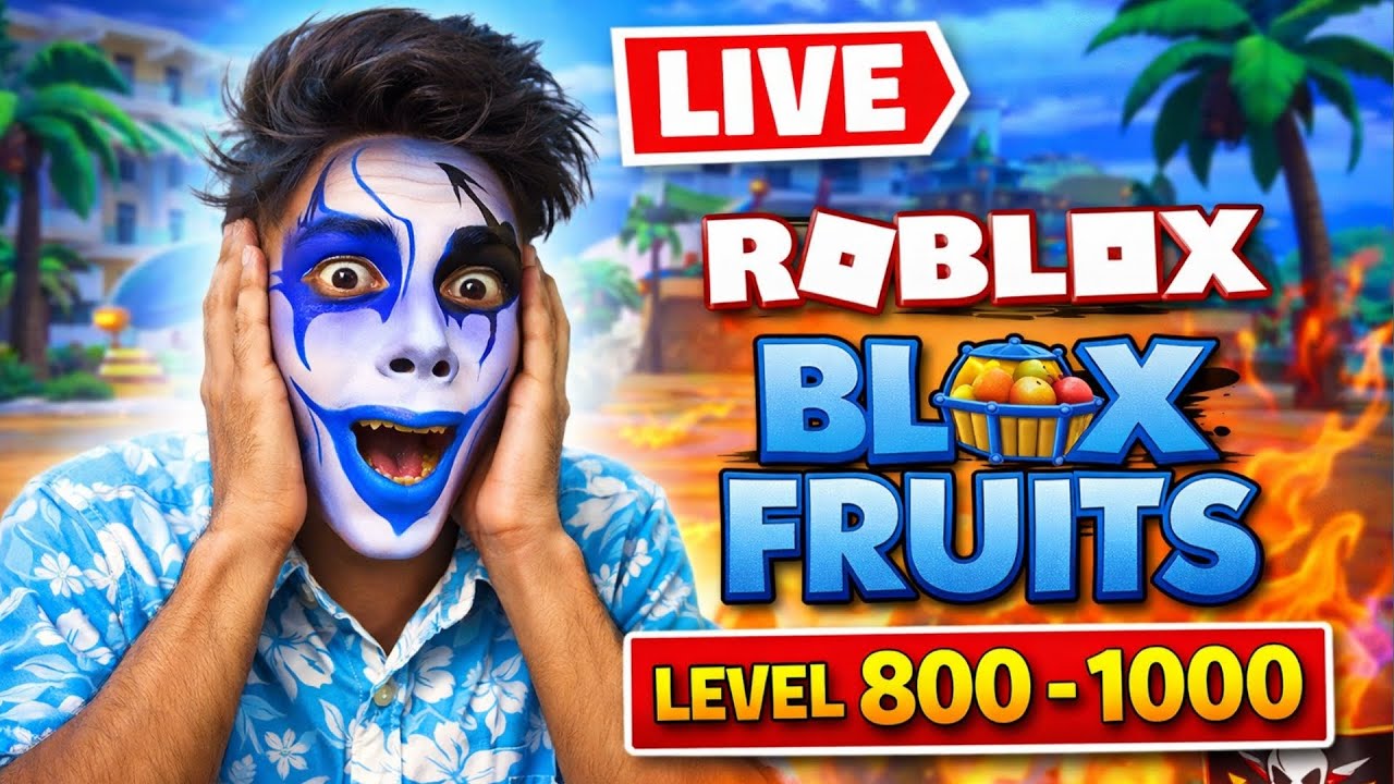 🔴 LIVE | Blox Fruits Grind 😱 Level 800 → 1000 | Roblox - YouTube
