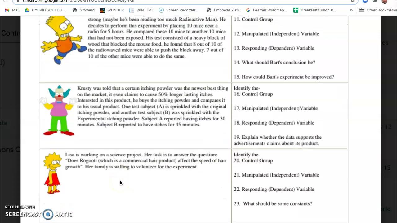 Simpsons controls & Variables - YouTube