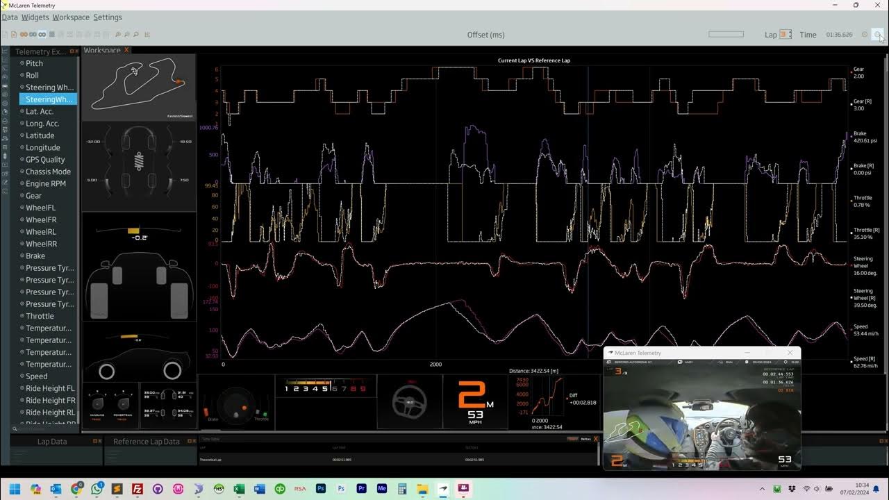 McLaren 720S track telemetry example video - YouTube