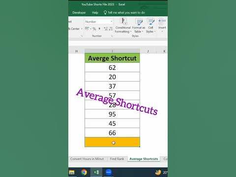 Average Shortcuts 😍 Excel Formula | Excel Tips and Tricks # ...