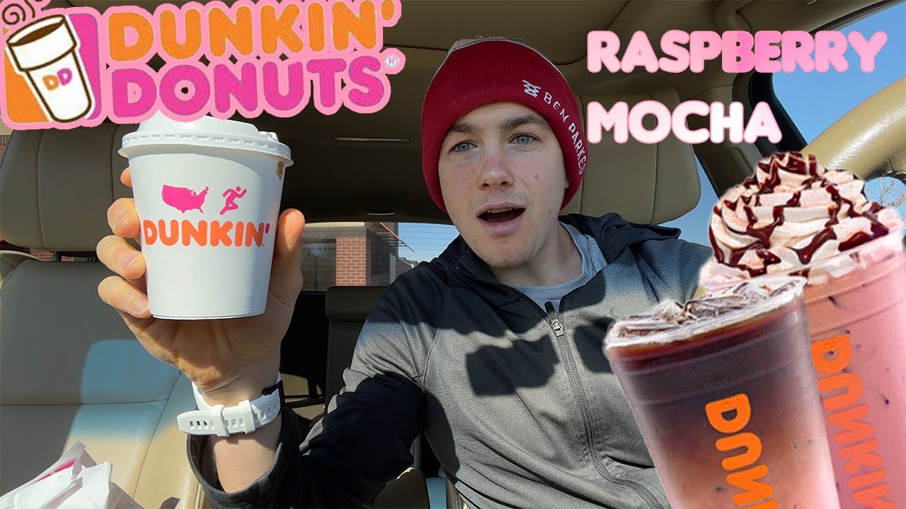 NEW DUNKIN DONUTS REVIEW! RASPBERRY Mocha! Best Coffee Drink Yet ...