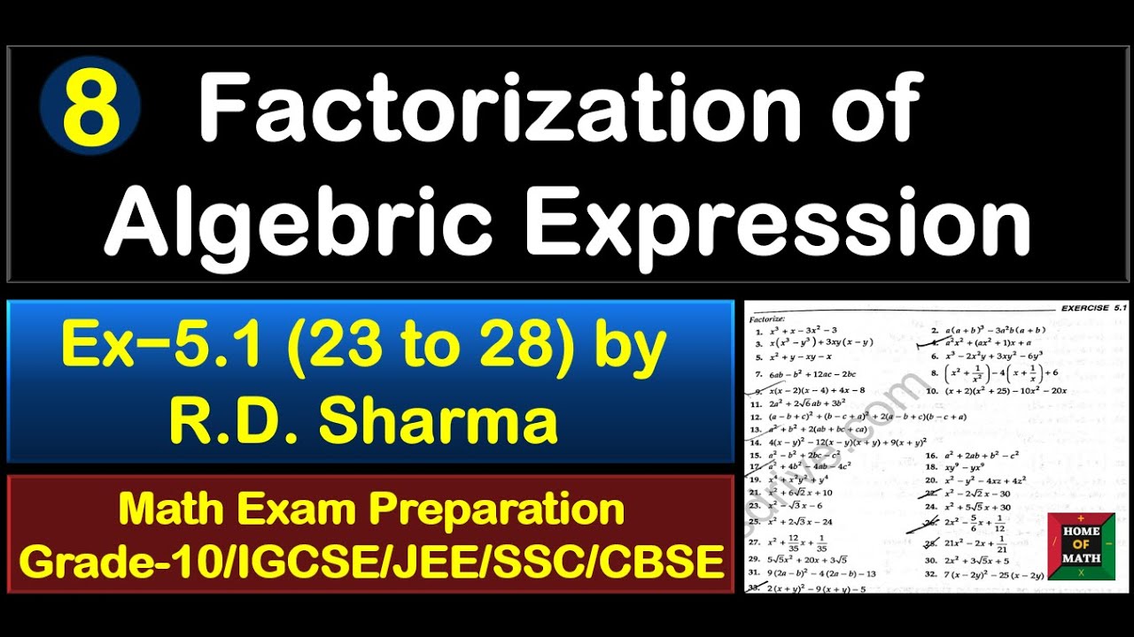 Solving Factorization of Algebraic Expression | IGCSE & Grade 10 Math Tutorial | Part-7 - YouTube