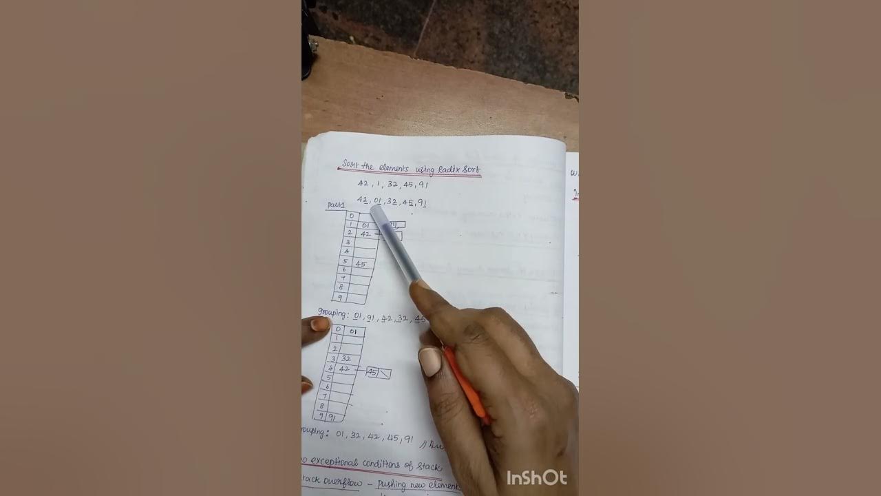 Radix sort example for 2 marks /cs3301/data structures - YouTube