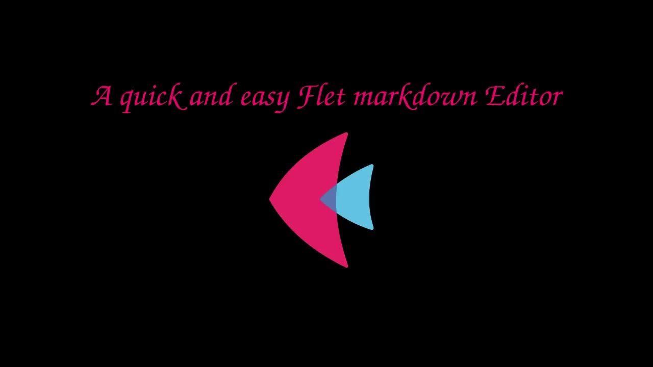 A Fun Little Markdown Editor in Python and Flet (Flutter) - YouTube
