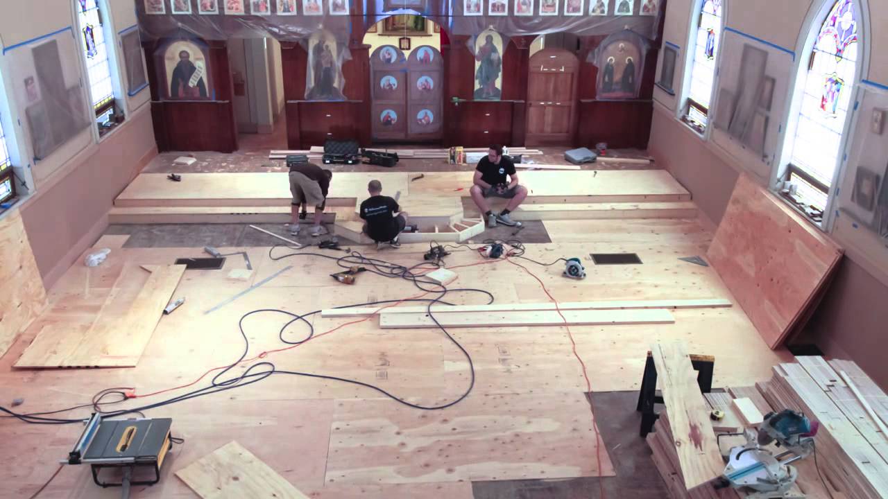 Time lapse Hardwood Flooring Installation - YouTube