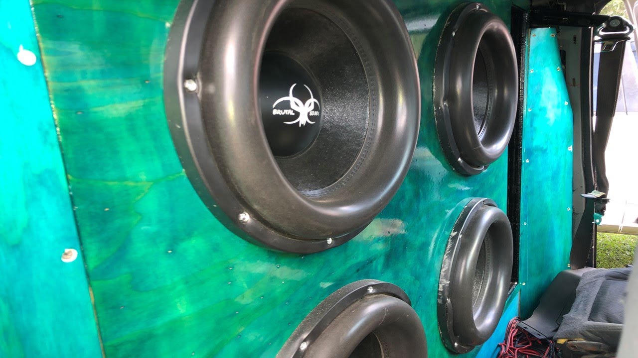 125 POUND SUBWOOFER WALL BUILD - YouTube