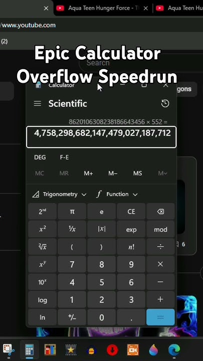 Calculator Overflow Speedrun - YouTube