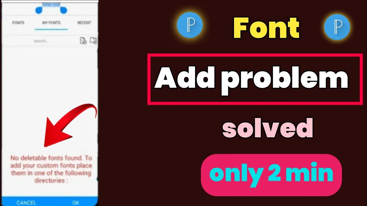 Font Add Problem Pixellab Solved 2023 Font Add Kaise Kare Youtube