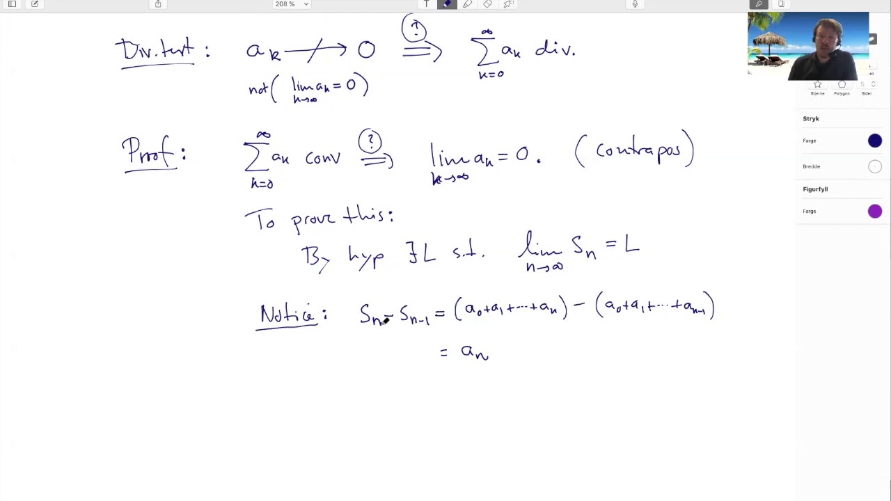 Divergence test for infinite series - YouTube