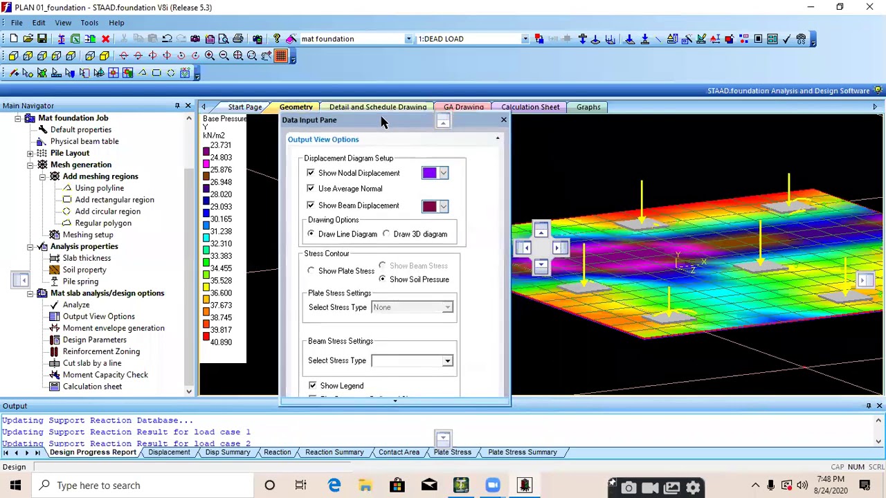 How to Design Mat Foundation in Staad Pro | Structure Analysis ...