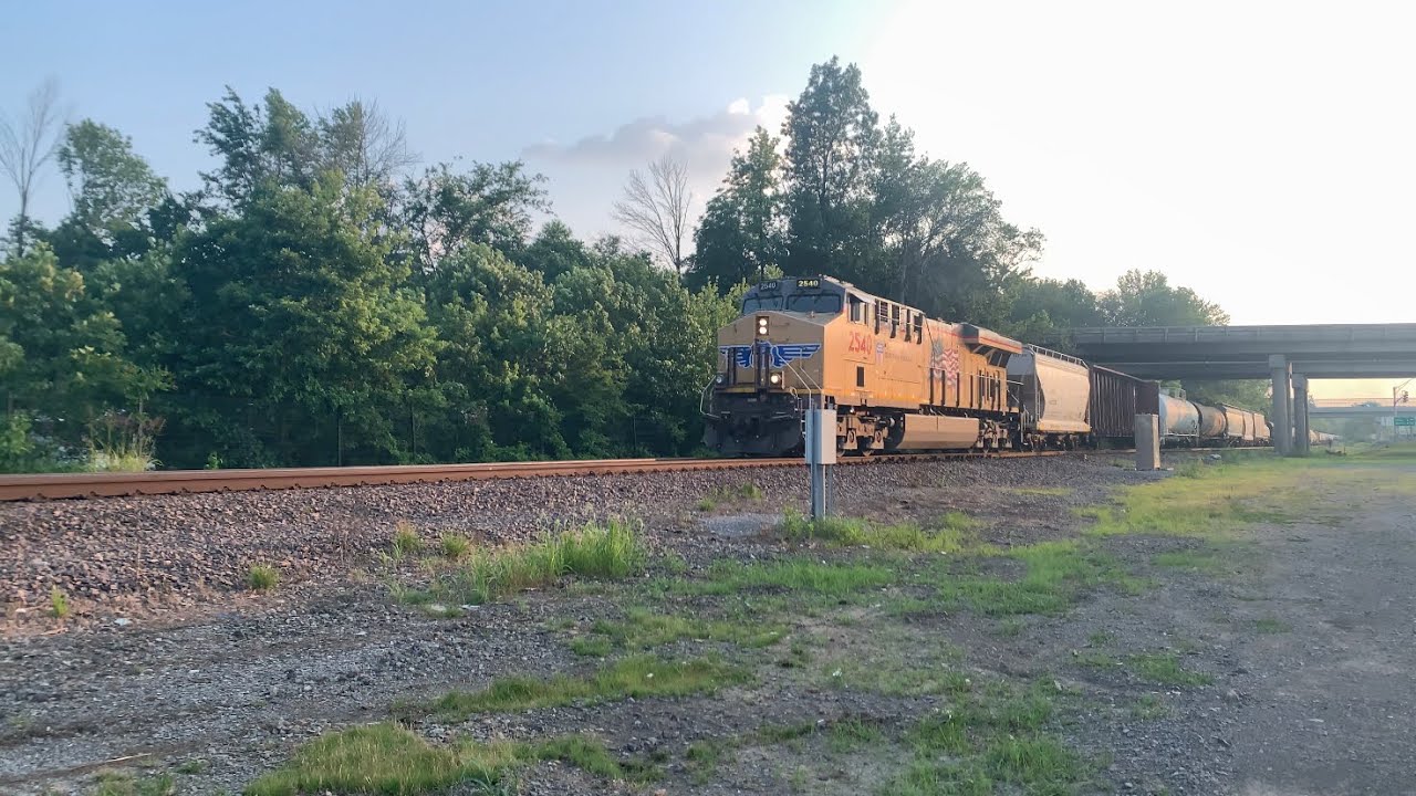 UP 2540 Horn salute, bunnies almost get hit by the train! Scott City, Mo. #trains #unionpacific ...