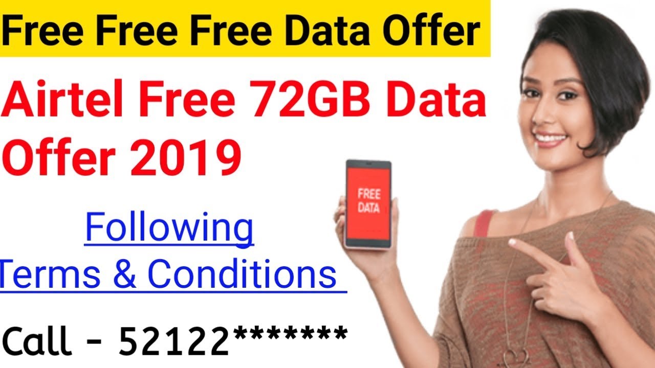 How To Get Free Data In Airtel For 72GB || Airtel Free Data Offer 2019 ...