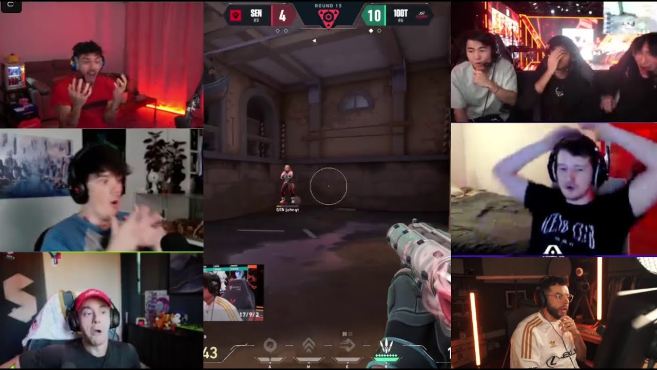 Valorant pros/streamers reacts to 100T Cryo's 1v2 ACE Clutch on ASCENT ...