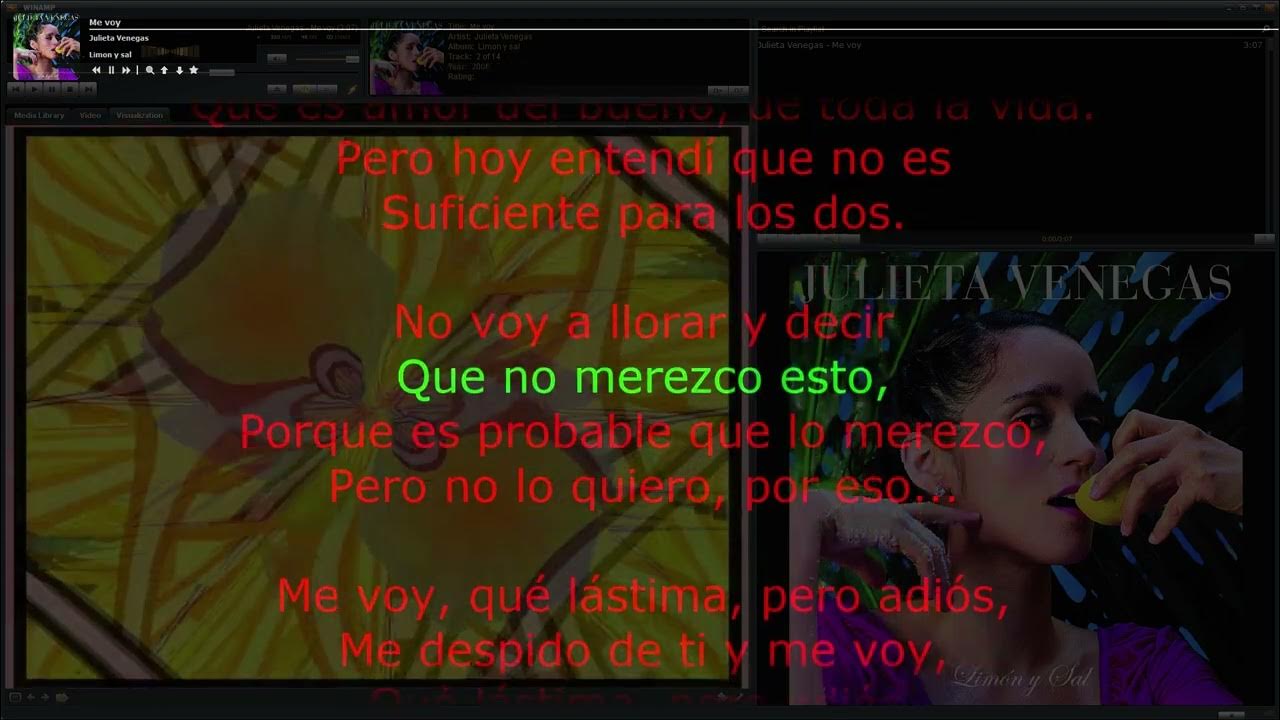 Julieta Venegas – Me voy • song with karaoke/synchronized lyrics ...