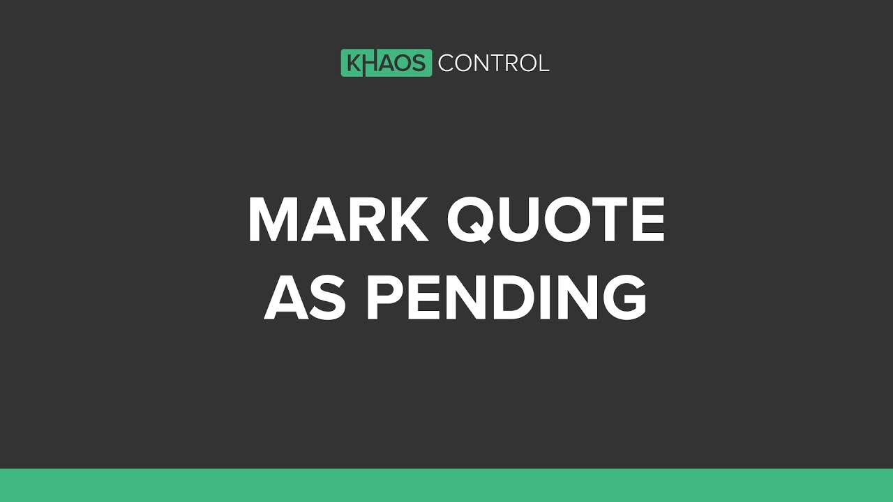 How To Mark An Unsuccessful Quote As Pending YouTube how-to-mark-an-unsuccessful-quote-as-pending-youtube
