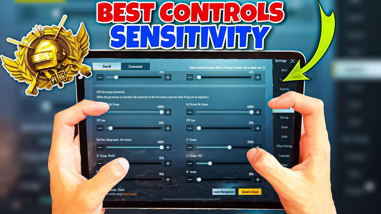 Best Controls & Sensitivity settings🔥 iPad Air 4 HANDCAM PUBG mobile ...