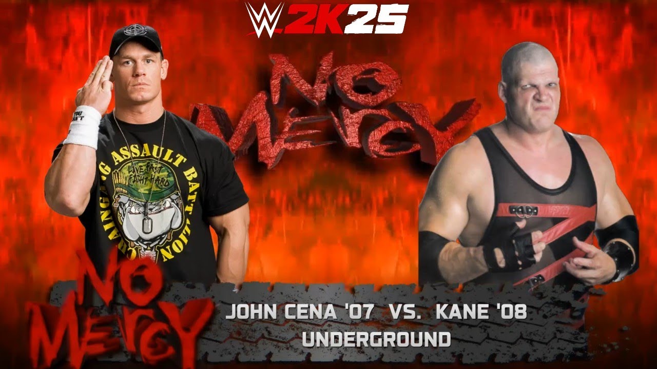 WWE 2k25 - JohnCena '07 vs. Kane '03: Underground Match at No Mercy ...