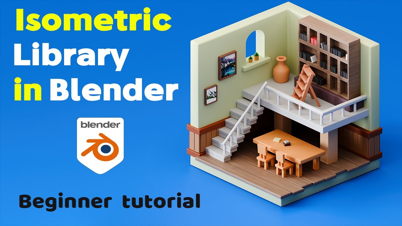 3d Isometric library in Blender | Beginner Tutorial | - YouTube