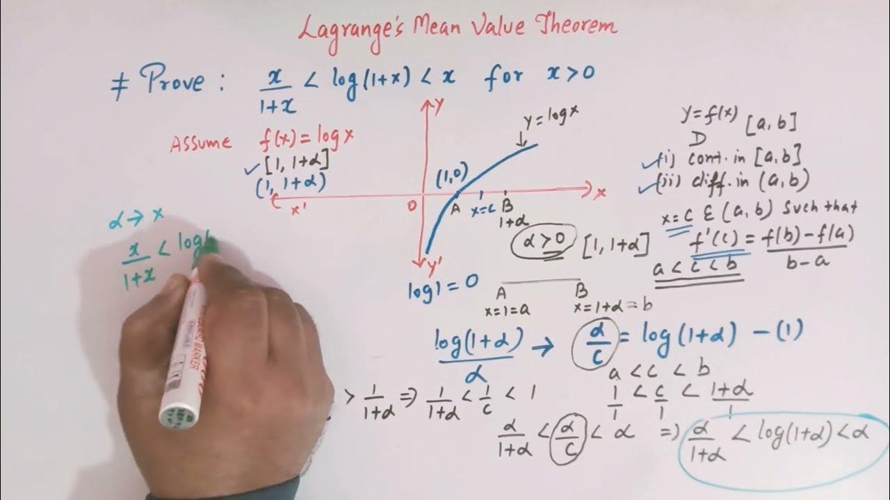 || Lagrange Mean Value Theorem - How to Prove an important inequality || - YouTube